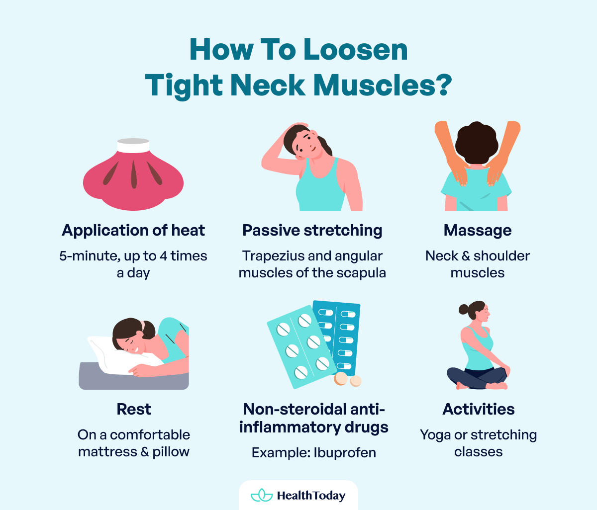 How To Loosen Tight Neck Muscles and Neck Pain - HealthToday - Wellness Nest